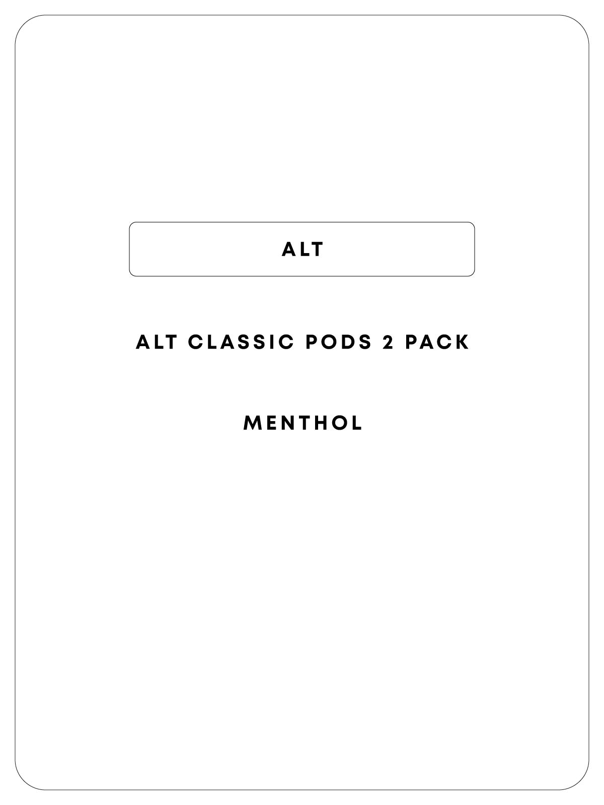 Alt Classic Pods 2pc - Menthol | Cosmic