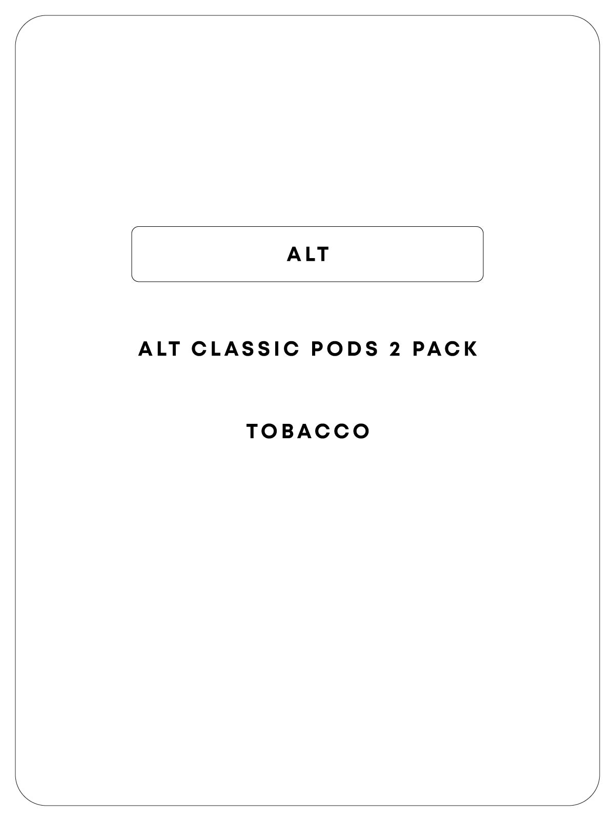 Alt Classic Pods 2pc - Tobacco | Cosmic