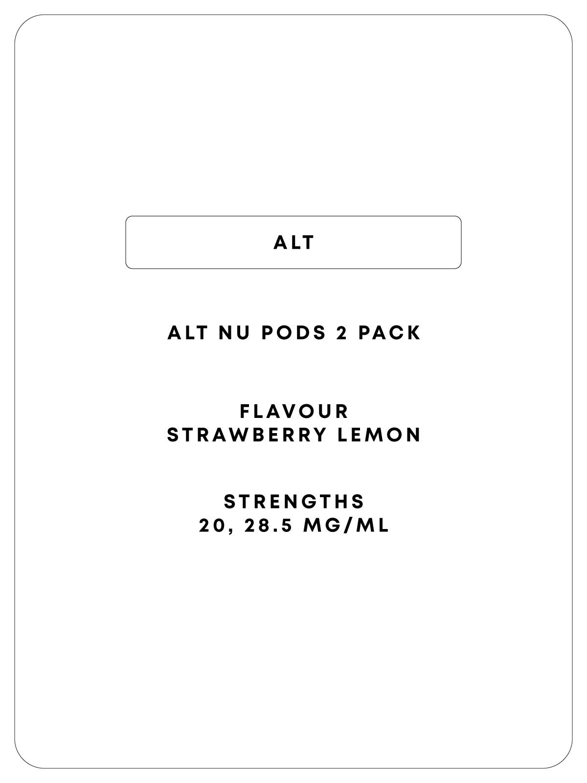 Alt Nu Pods 2pc - Strawberry Lemon | Cosmic