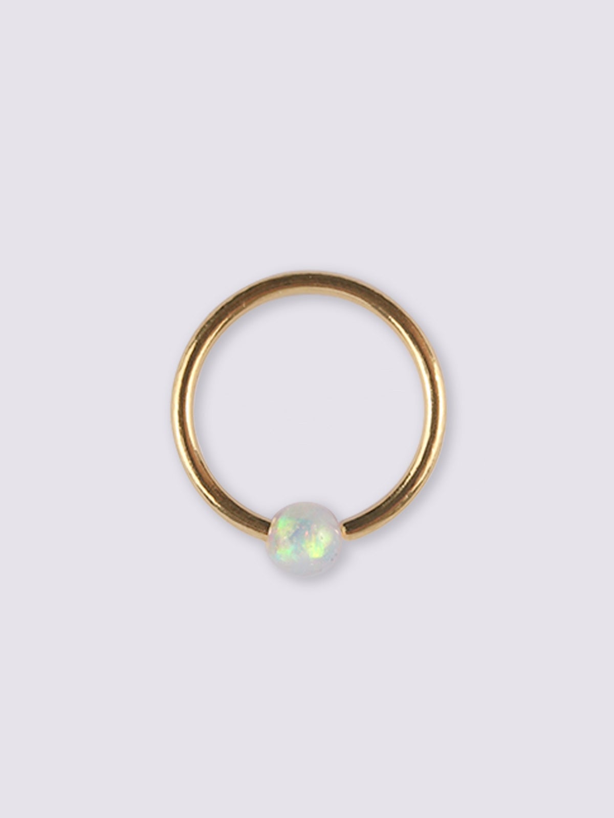 Fixed Bead Opal Ring 20g - Gold | Cosmic
