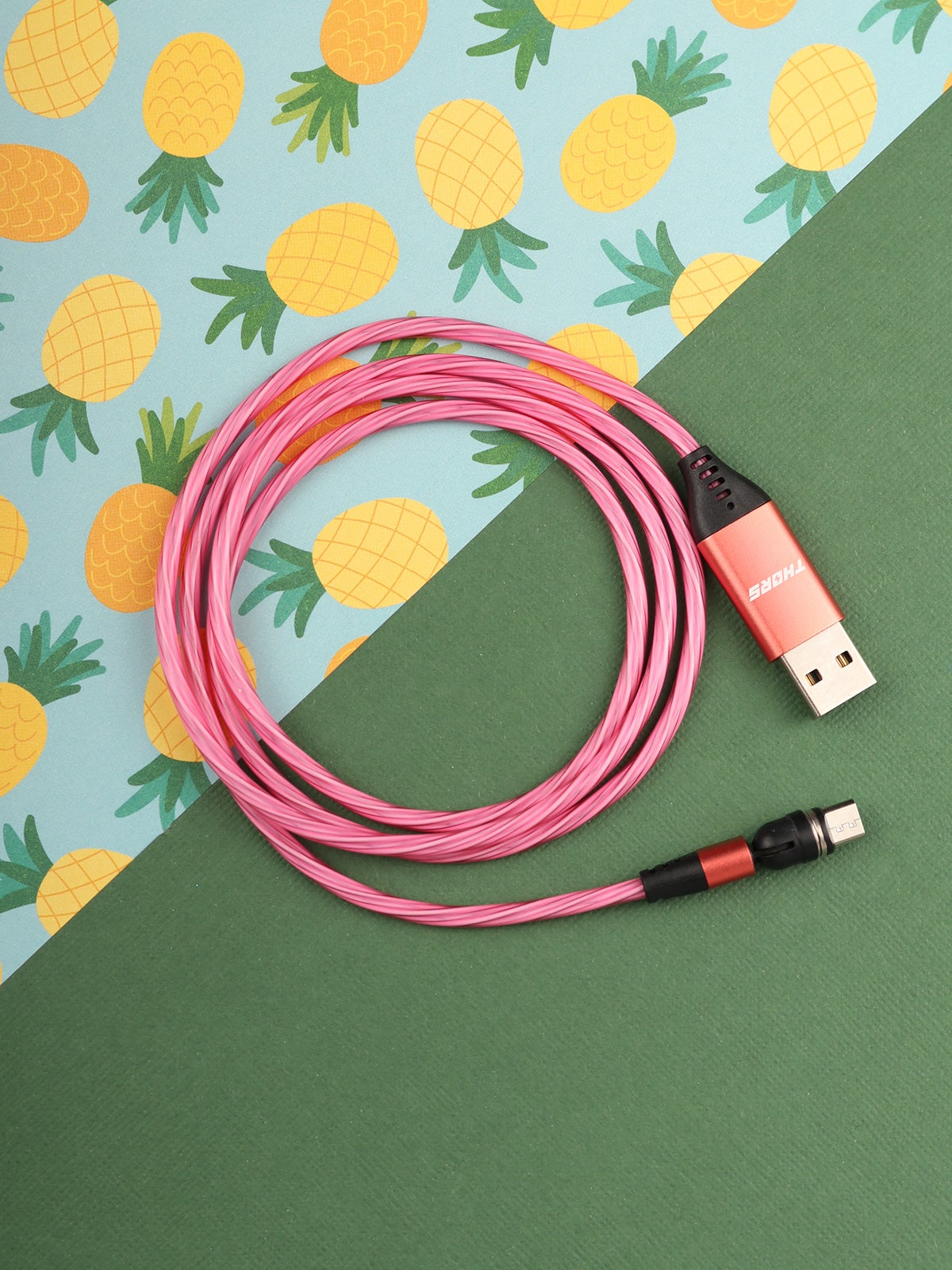 Flashing Magnetic Cable Micro Usb 1m - Red | Cosmic