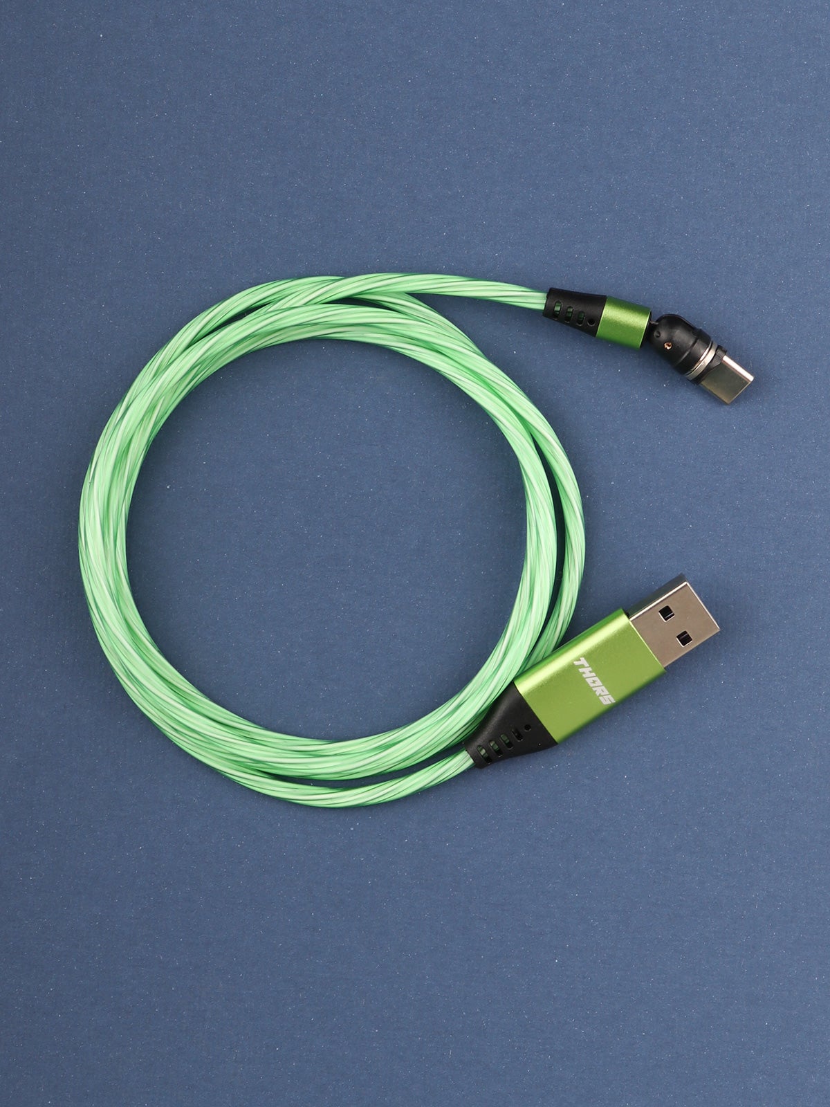 Flashing Magnetic Cable Type C 1m - Green | Cosmic