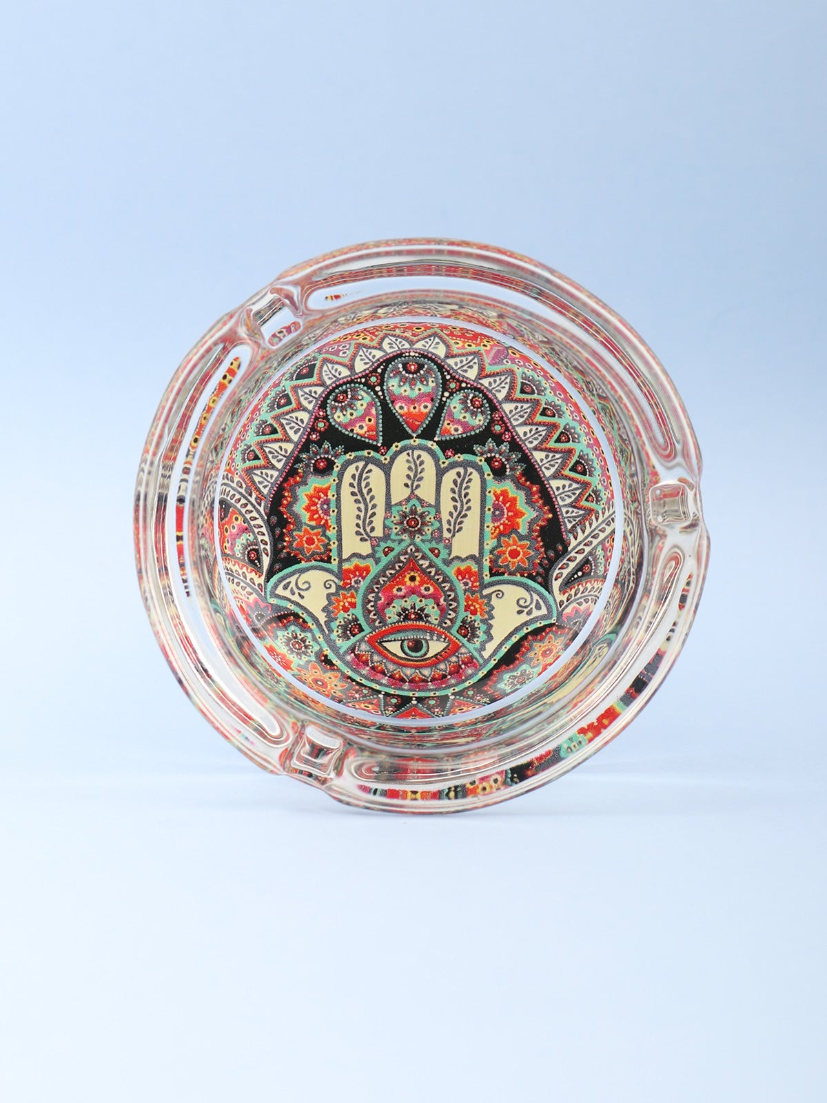 Glass Ashtray 8.5cm - Hamsa | Cosmic
