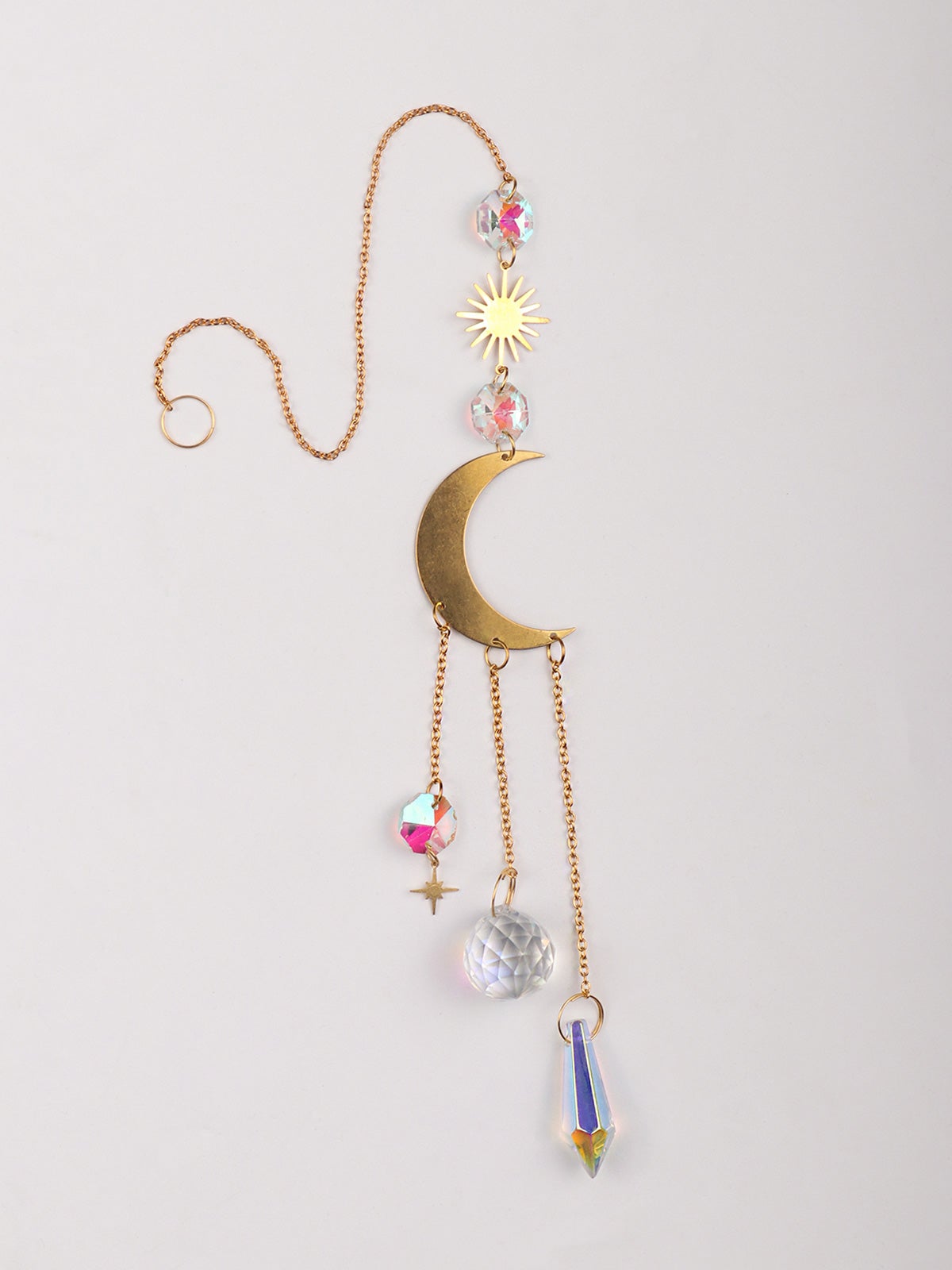Gold Accent Suncatcher - Moon Charms | Cosmic