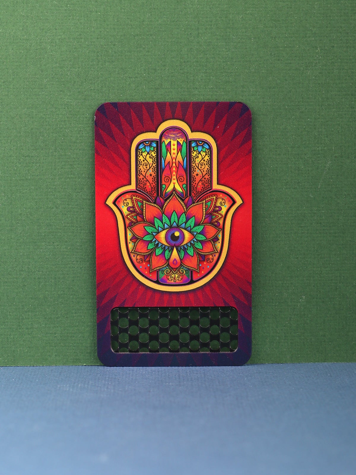 Grinder Card Nonstick - Hamsa Red | Cosmic