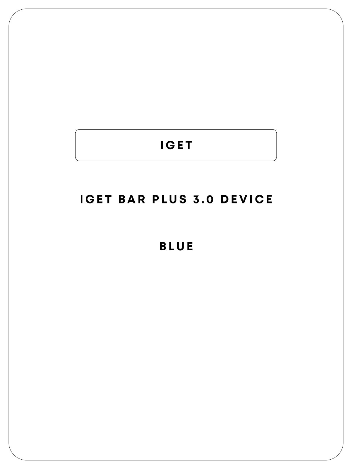 Iget Bar Plus 3.0 Device - Blue | Cosmic