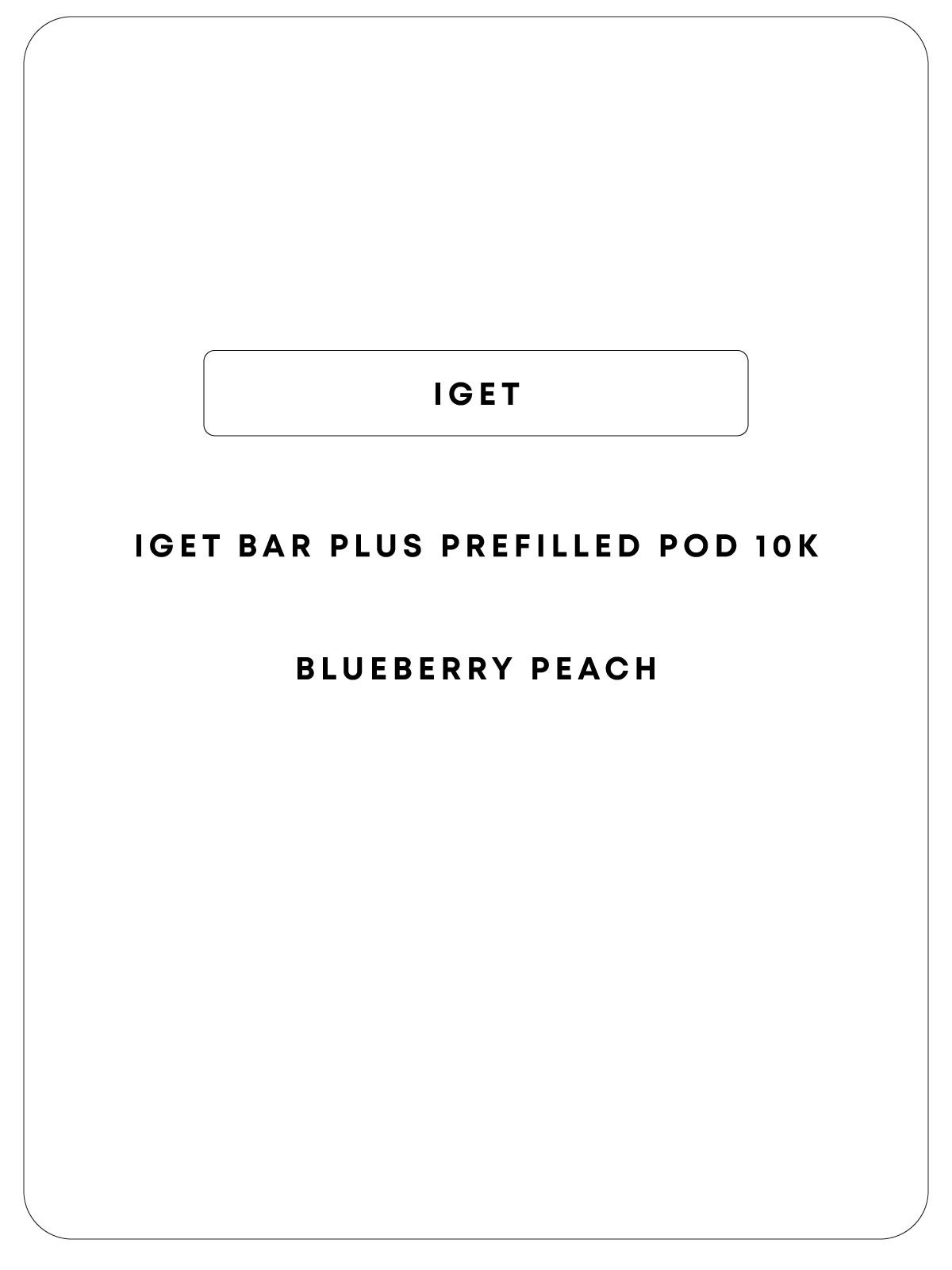 Iget Bar Plus Prefilled Pod 10k - Blueberry Peach | Cosmic