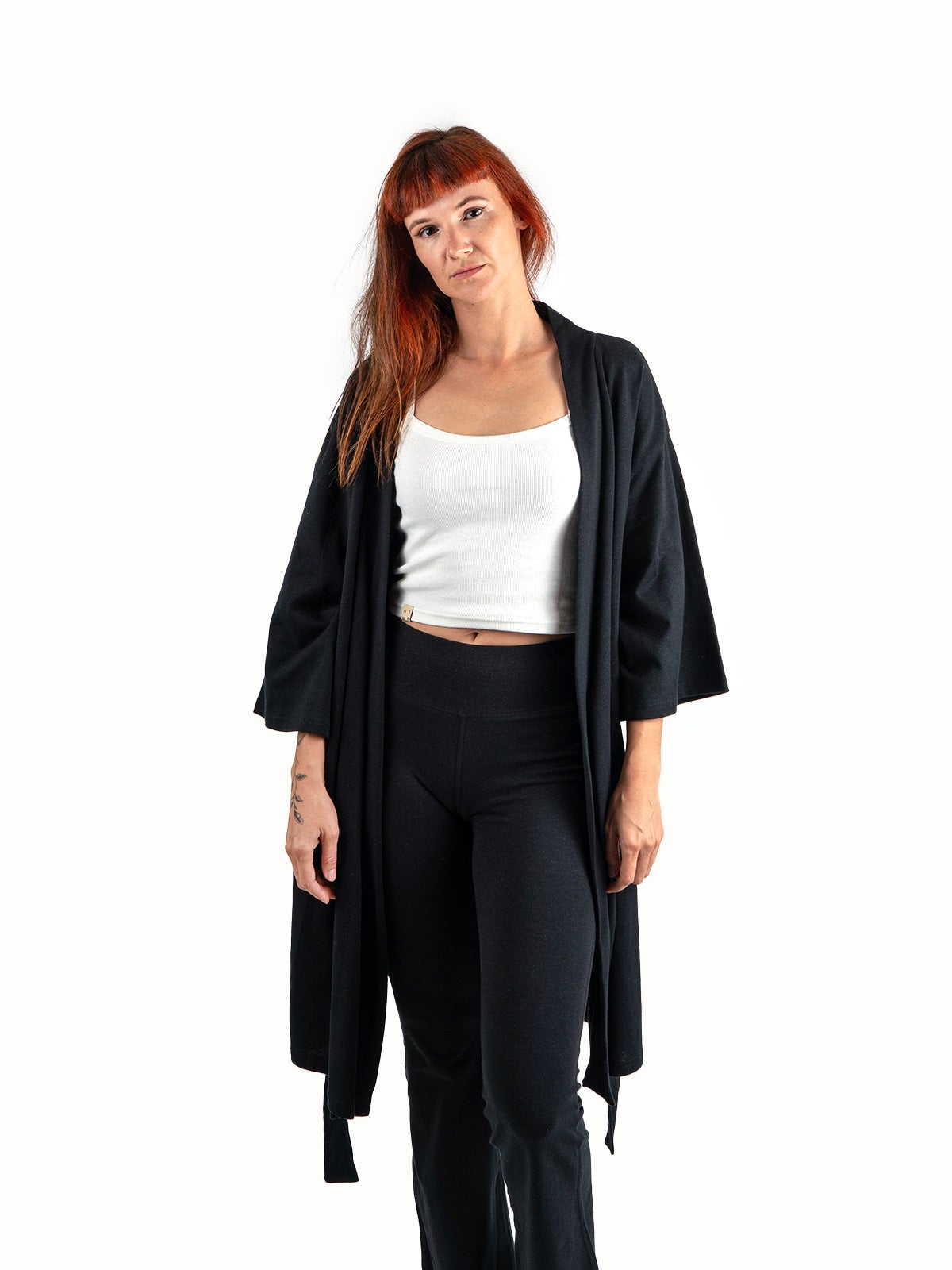 Organic Hemp Kimono Robe - Black | Cosmic