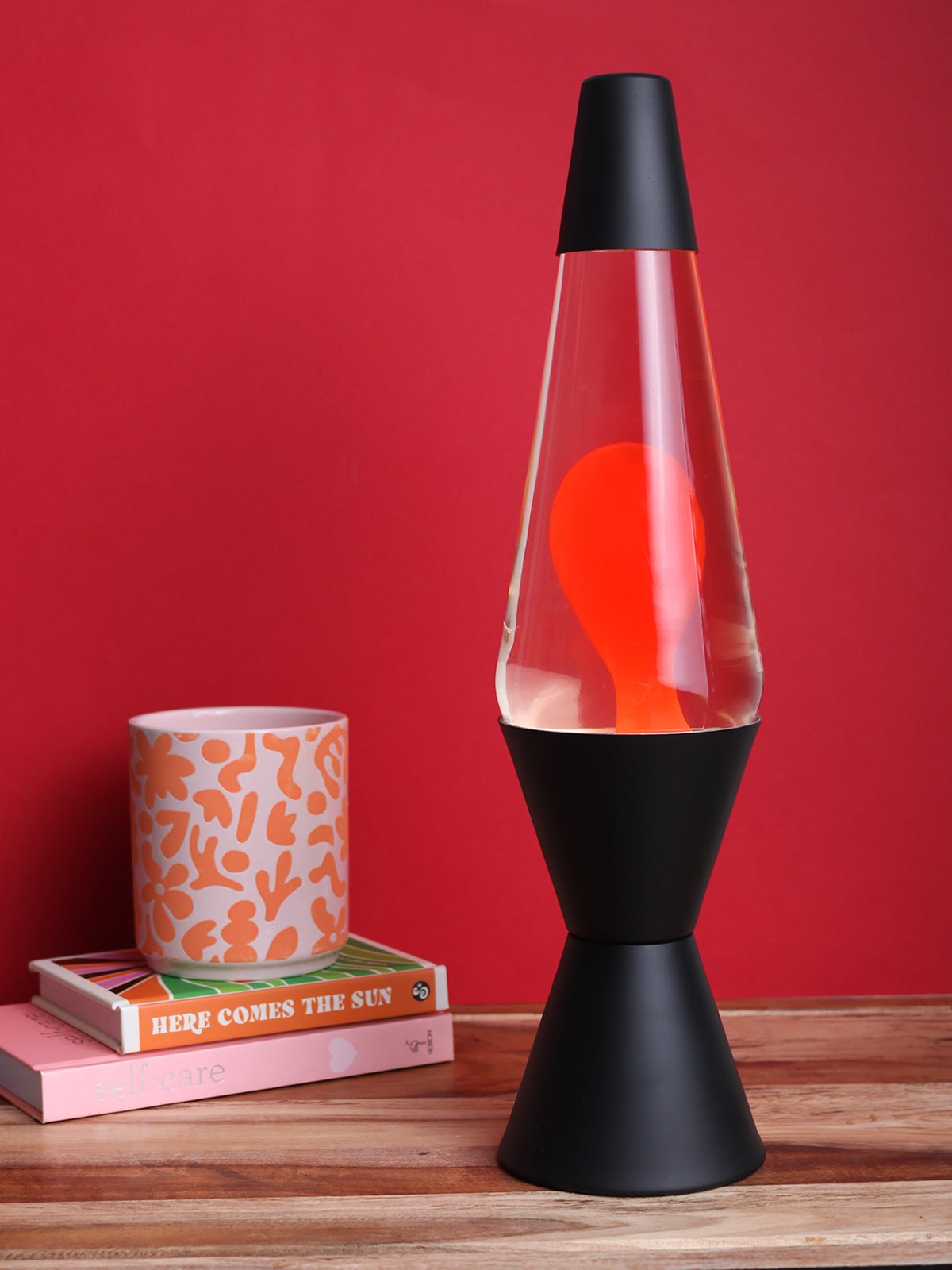 Black And Orange Lava Lamp Lavalamp Zwart Met Witte Lava Van Fisura