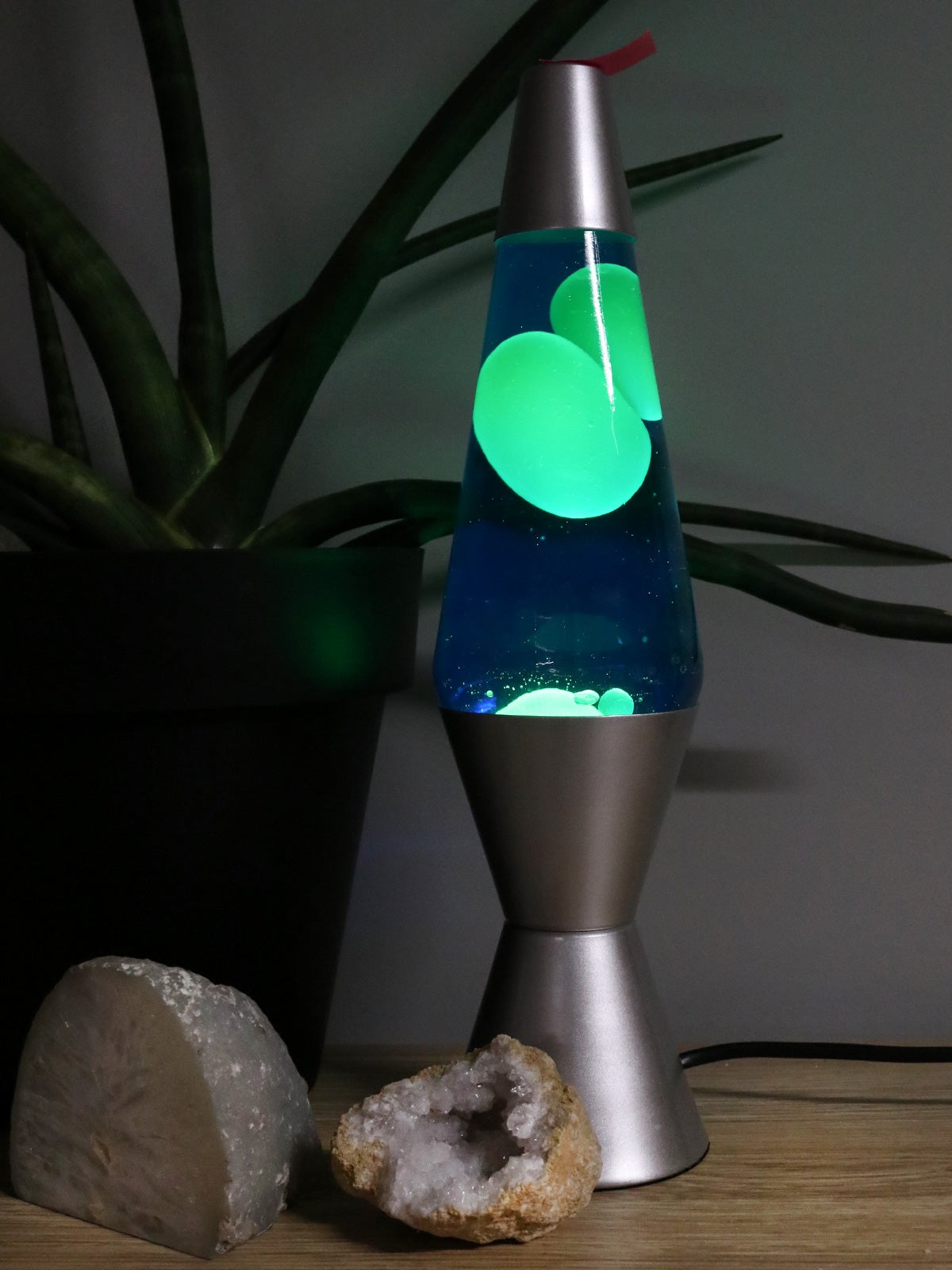 Liquid Lamp Silver / Blue / Yellow | Cosmic