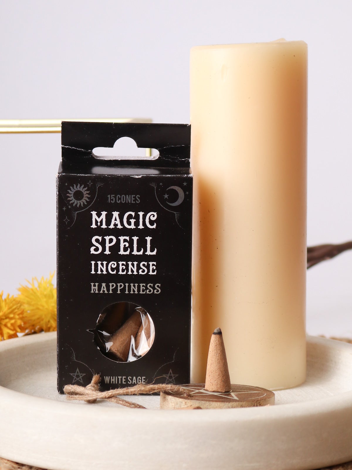 Magic Spell Incense Cones - White Sage Happiness | Cosmic