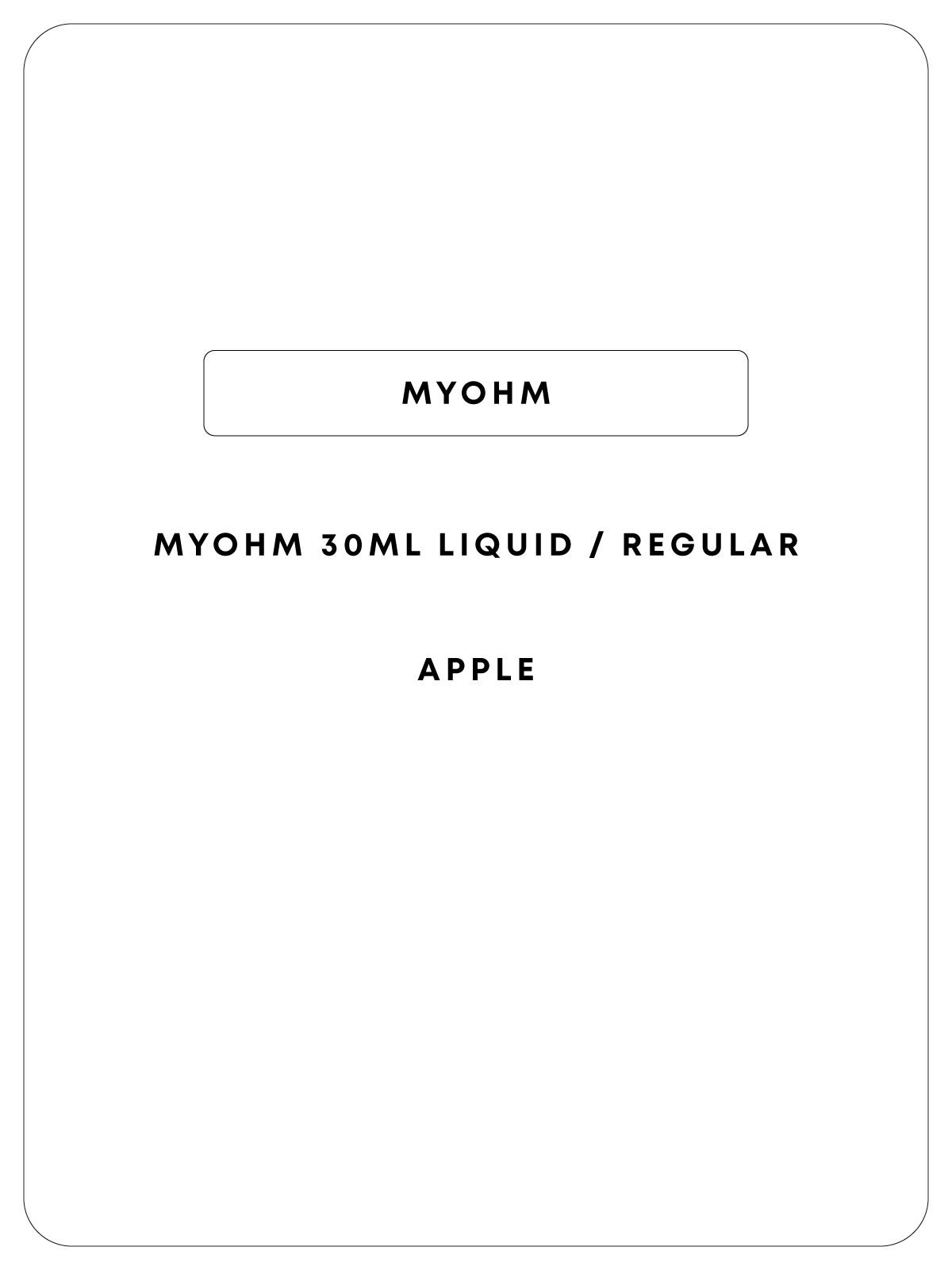 Myohm 30ml - Apple | Cosmic