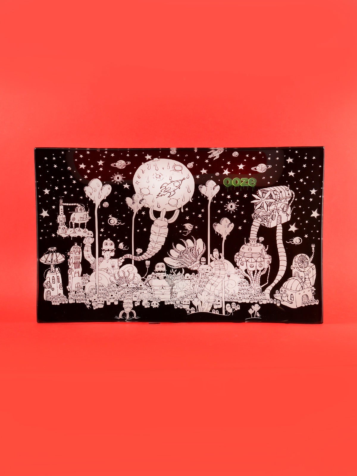 Ooze Dystopia - Glass Rolling Tray Medium | Cosmic