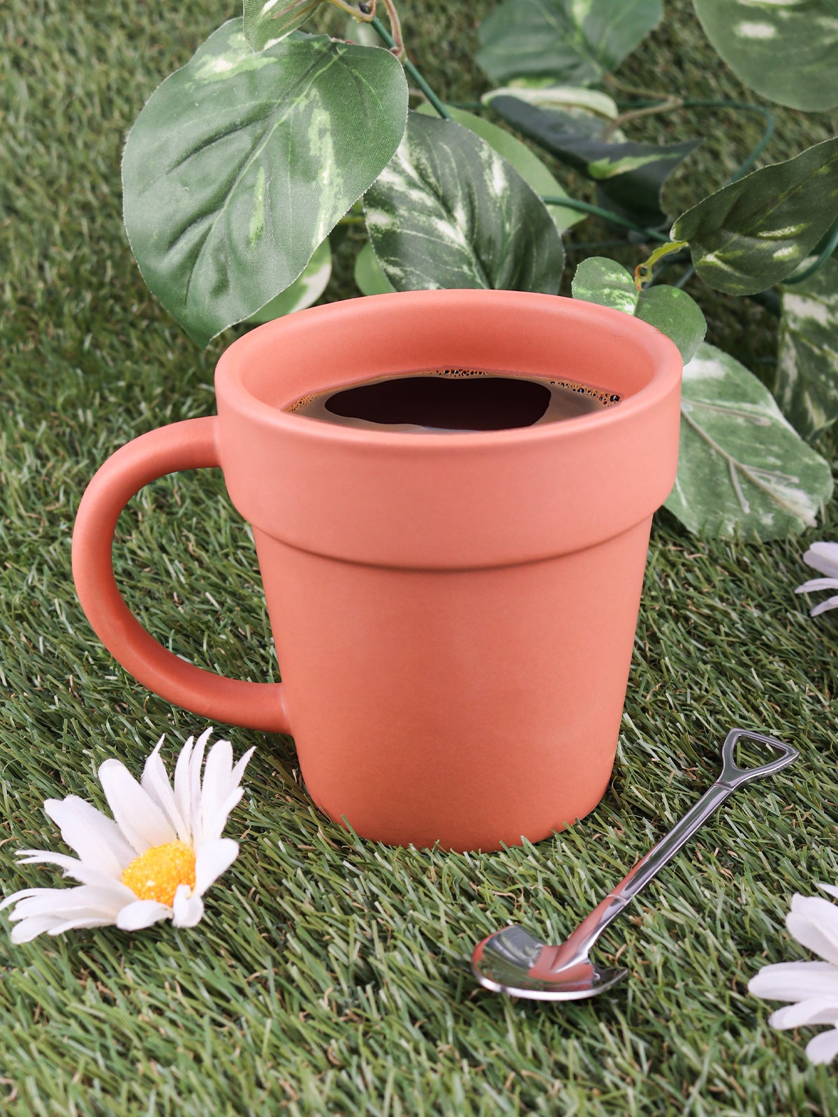 Plant Pot Ceramic Mug And Shovel Spoon | Cosmic
