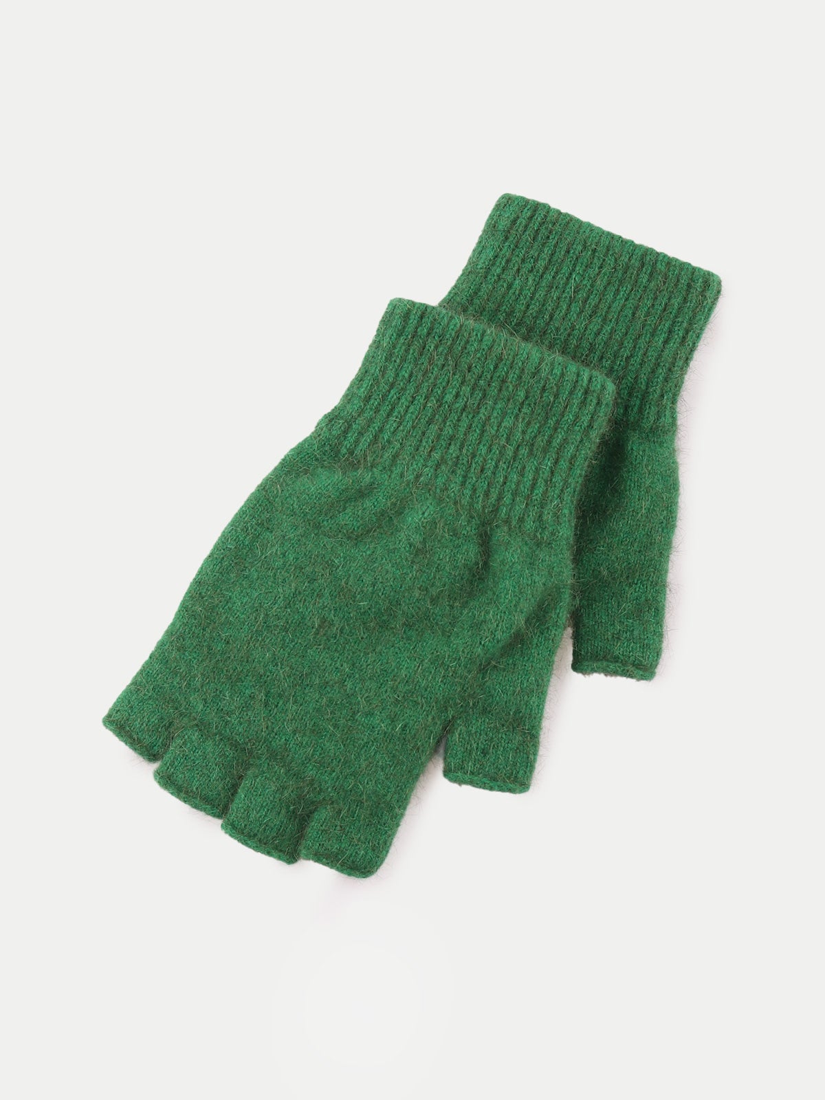 Possum Merino Fingerless Gloves - Emerald | Cosmic