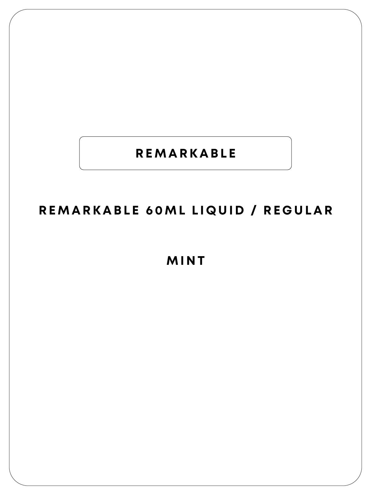 Remarkable 60ml Freebase/regular - Mint | Cosmic