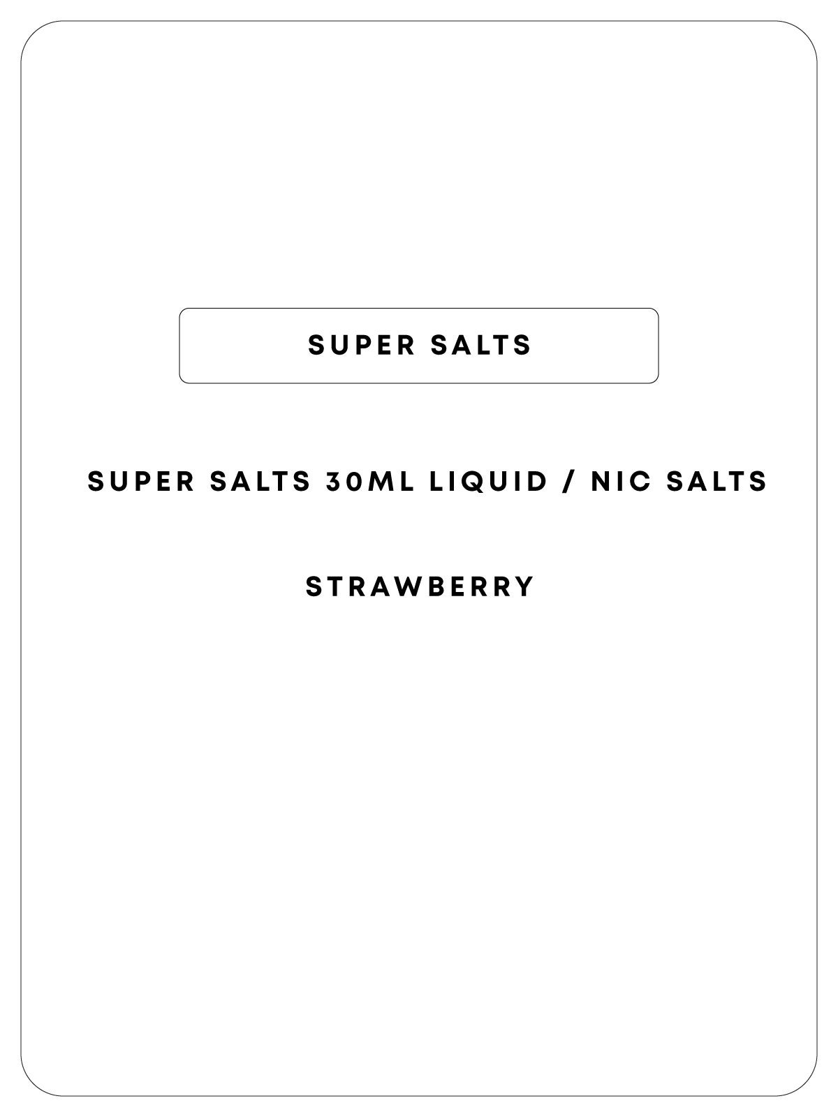 Super Salts 30ml E-liquid - Strawberry | Cosmic