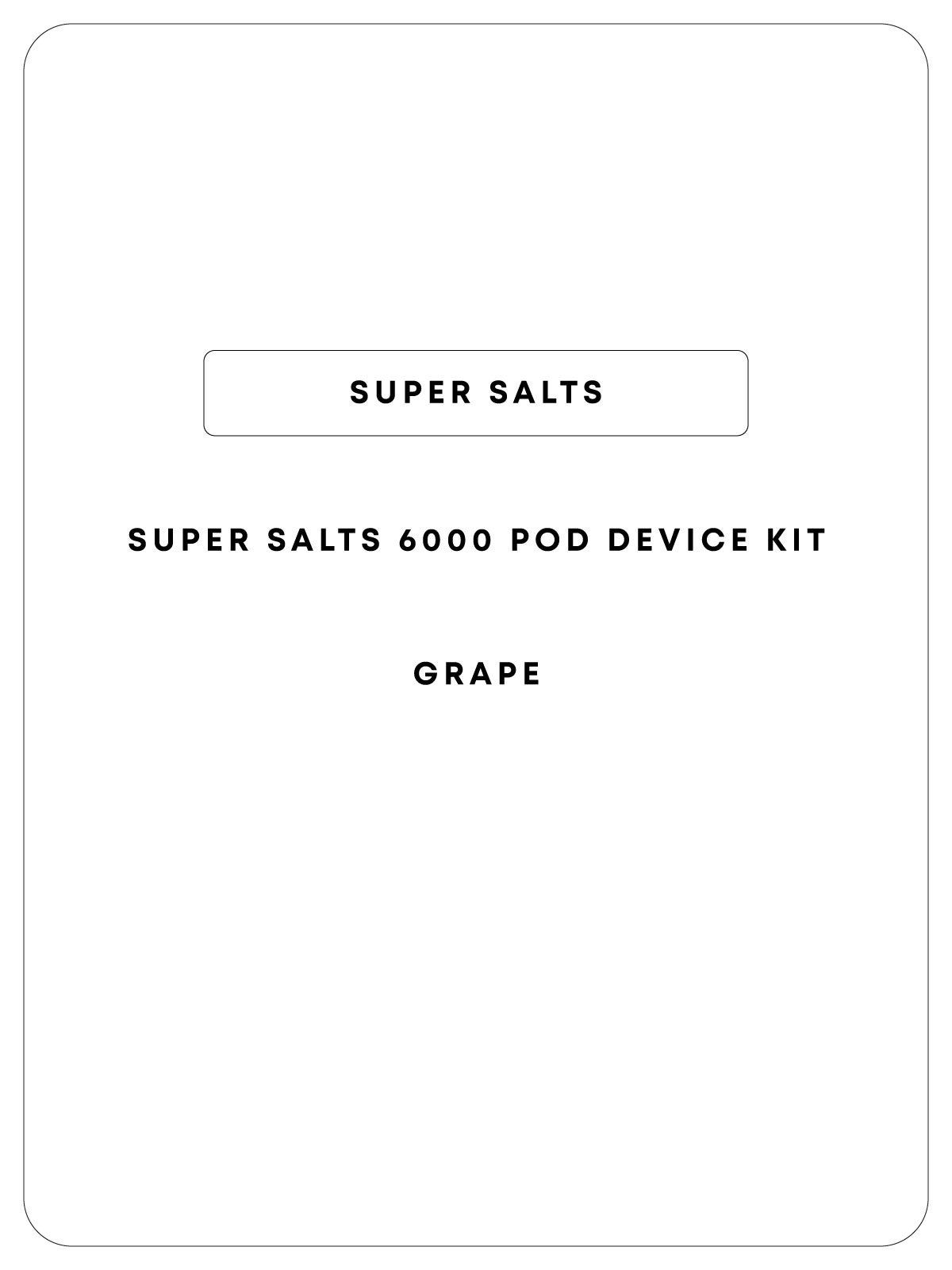 Super Salts 6000 Kit - Grape | Cosmic