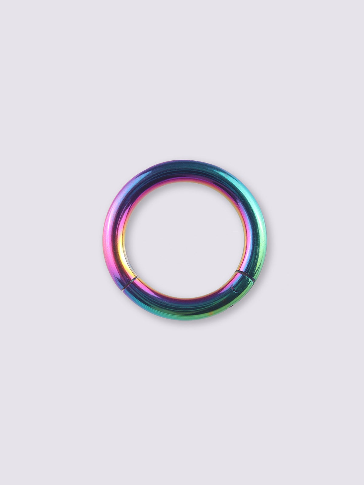 Titanium Plated Hinged Ring 14g - Rainbow | Cosmic