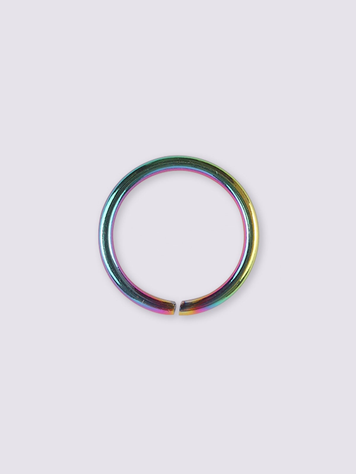 Titanium Plated Split Ring 18g - Rainbow | Cosmic