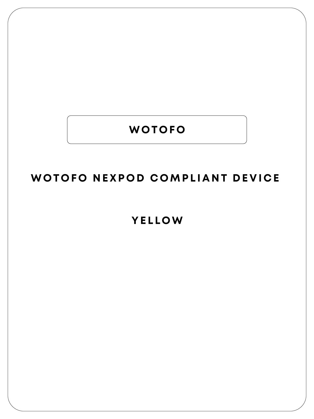 Wotofo Nexpod Compliant Device - Yellow | Cosmic